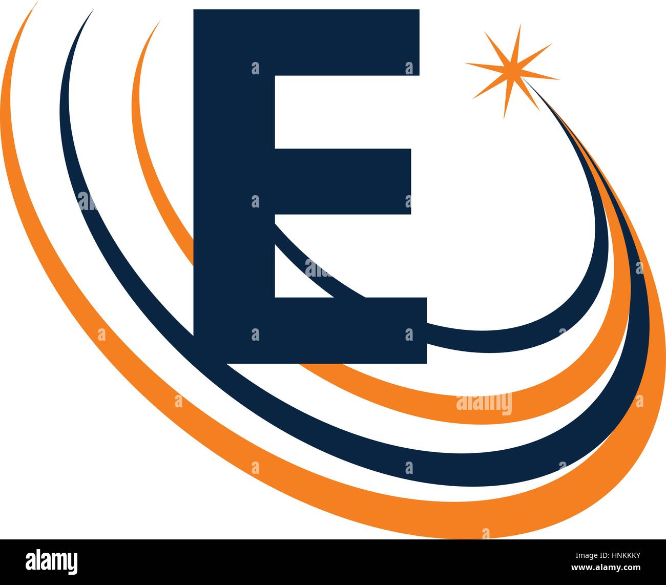 Star Swoosh Letter E Stock Vector Image & Art - Alamy