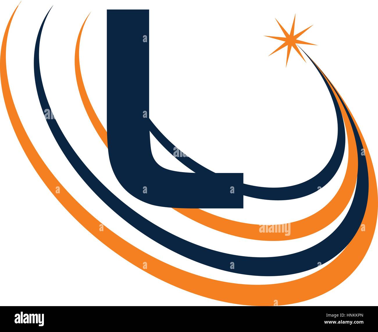 Star Swoosh Letter L Stock Vector Image & Art - Alamy