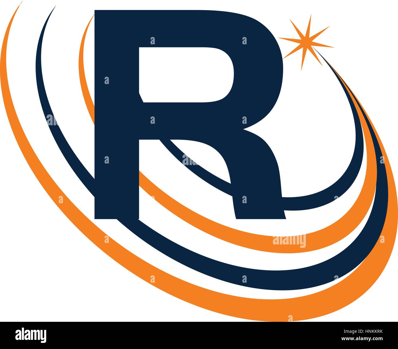 Star Swoosh Letter R Stock Vector Image & Art - Alamy