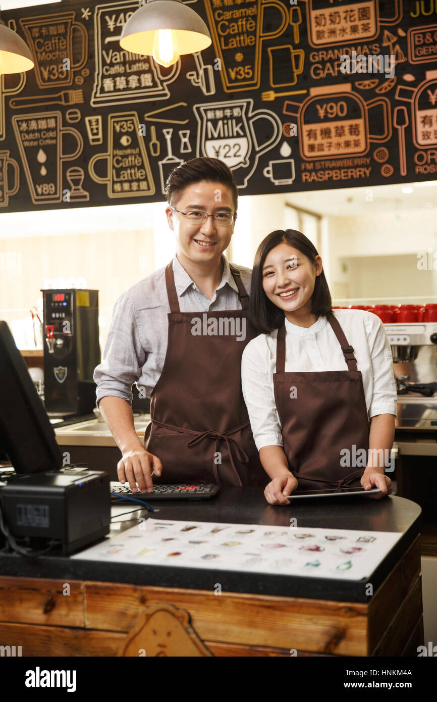 Indian cafe shopkeeper hi-res stock photography and images - Alamy
