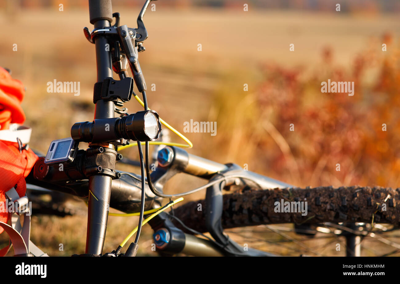 Detail of a mountain bike after ride in nature Stock Photo - Alamy