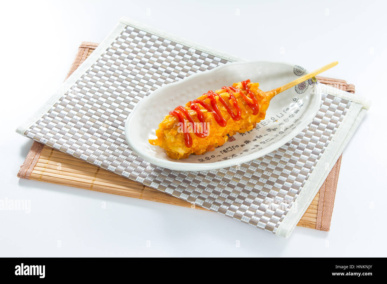 deep fried hot dog Stock Photo - Alamy