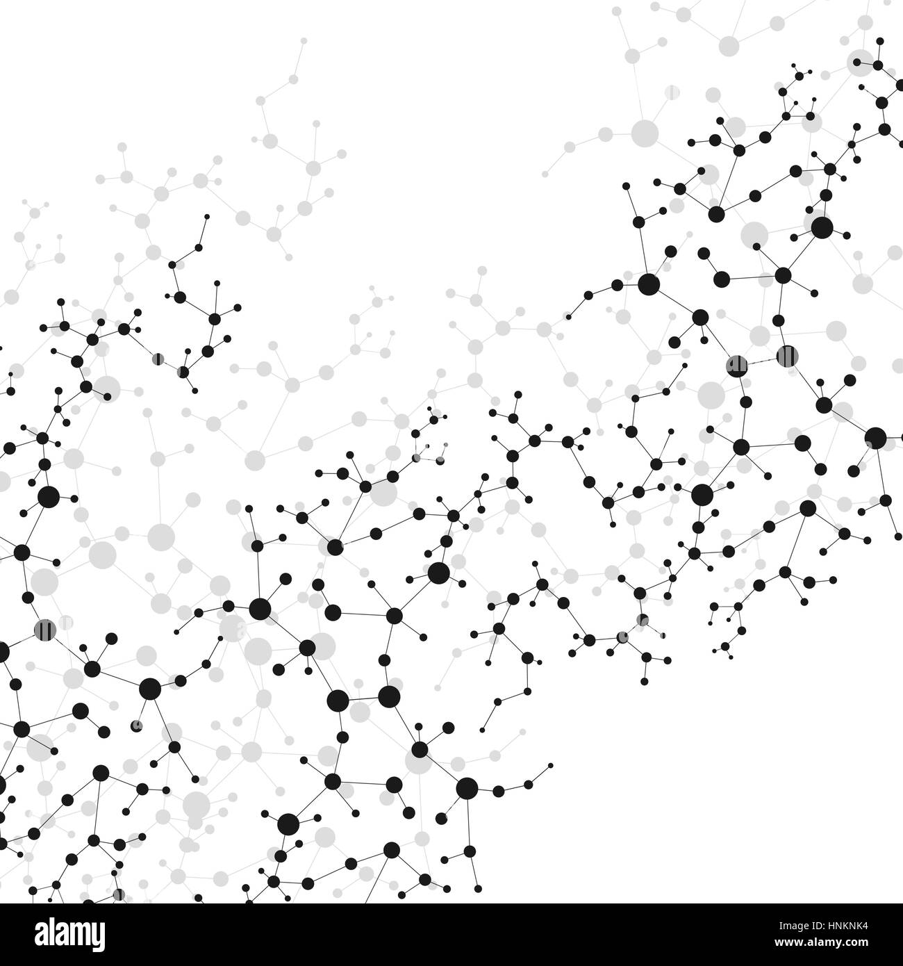 Structure molecule and communication. Dna, atom, neurons. Scientific ...