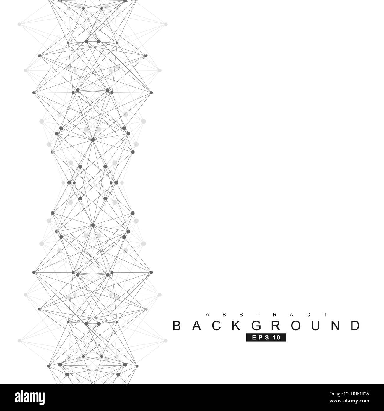 Geometric Abstract Background With Connected Line And Dots Structure