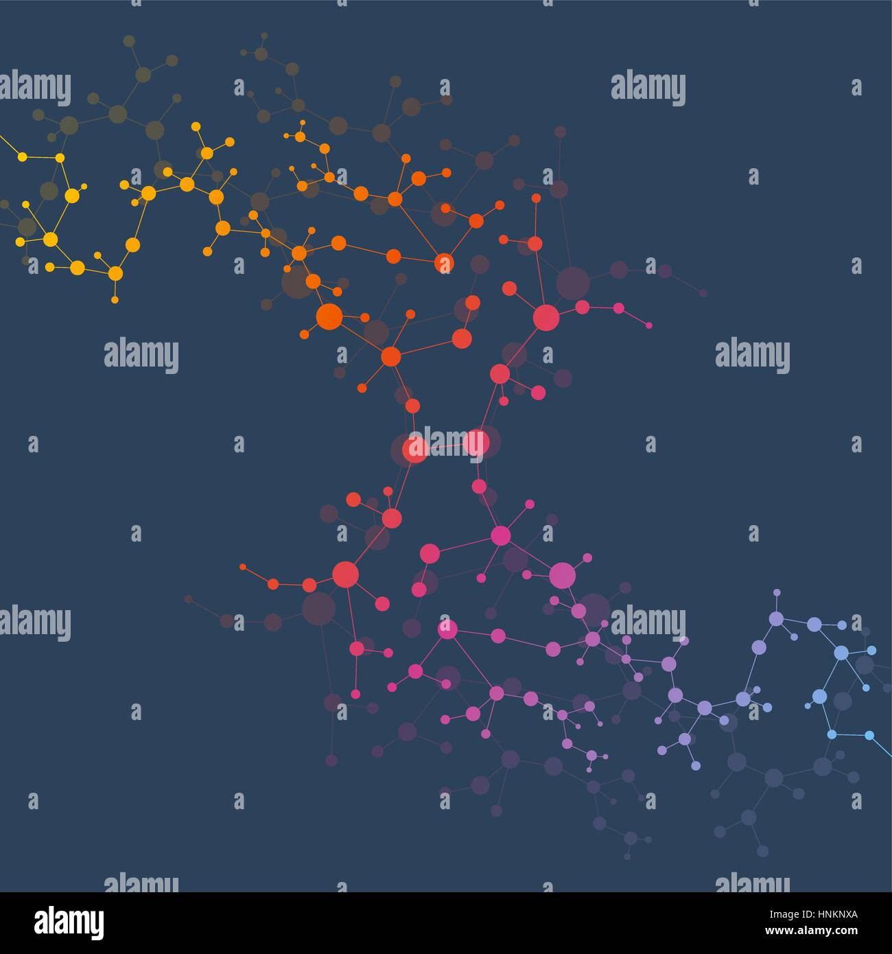 Structure molecule and communication. Dna, atom, neurons. Scientific ...