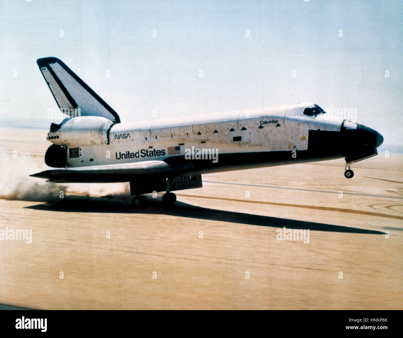 Landing of First Space Shuttle Mission Space shuttle orbiter Columbia ...