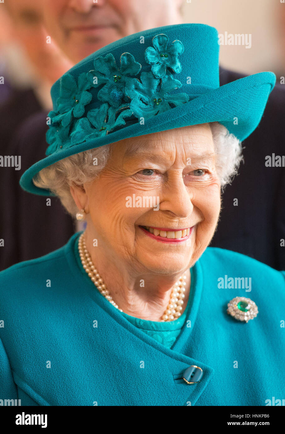 Queen Elizabeth II attends the official opening of the National Cyber ...
