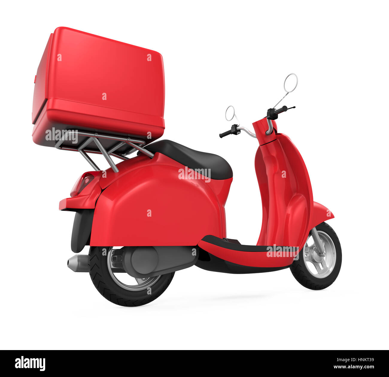 Motorcycle Delivery Box Isolated Stock Photo - Alamy