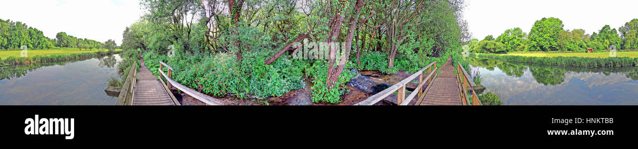 360º Panoramic picture of River Itchen, Navigation Heritage trail ...