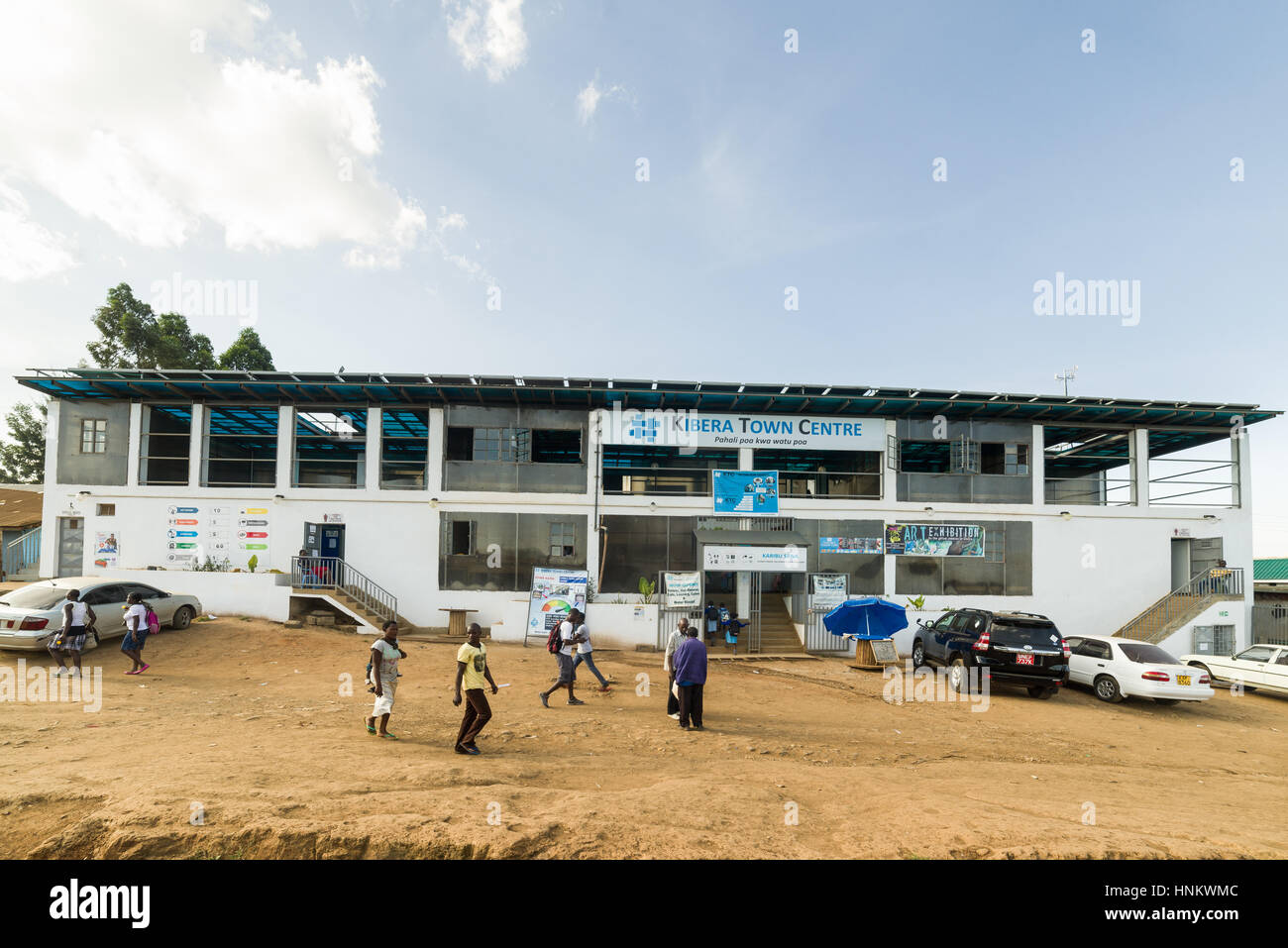 Kibera Town Centre in Kibera Slum, it provides access to clean water ...
