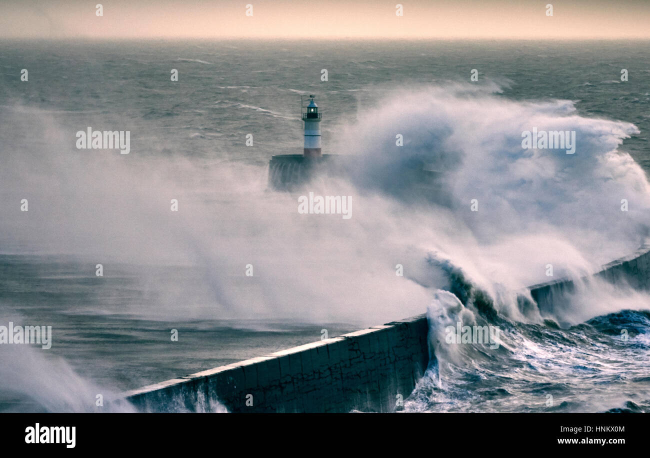 Ocean Waves Storm Lighthouse