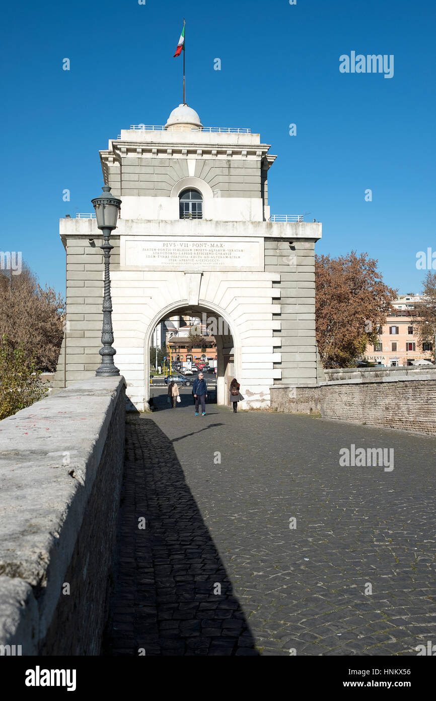 Ponte Milvio bridge. Rome. Italy Stock Photo - Alamy