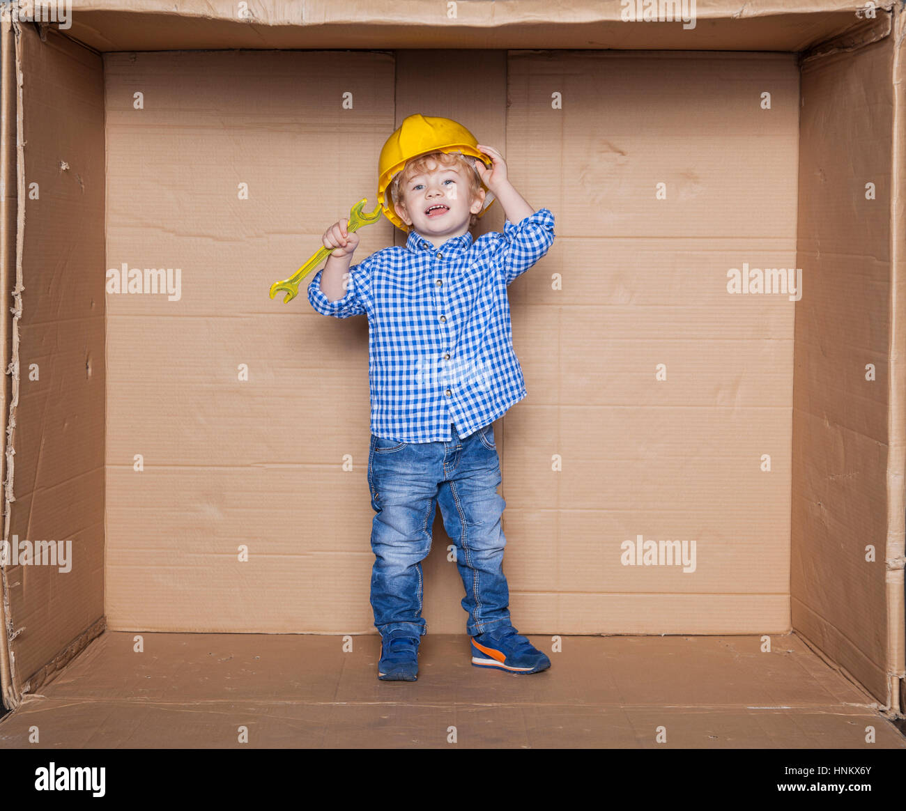 little engineer in the office Stock Photo - Alamy