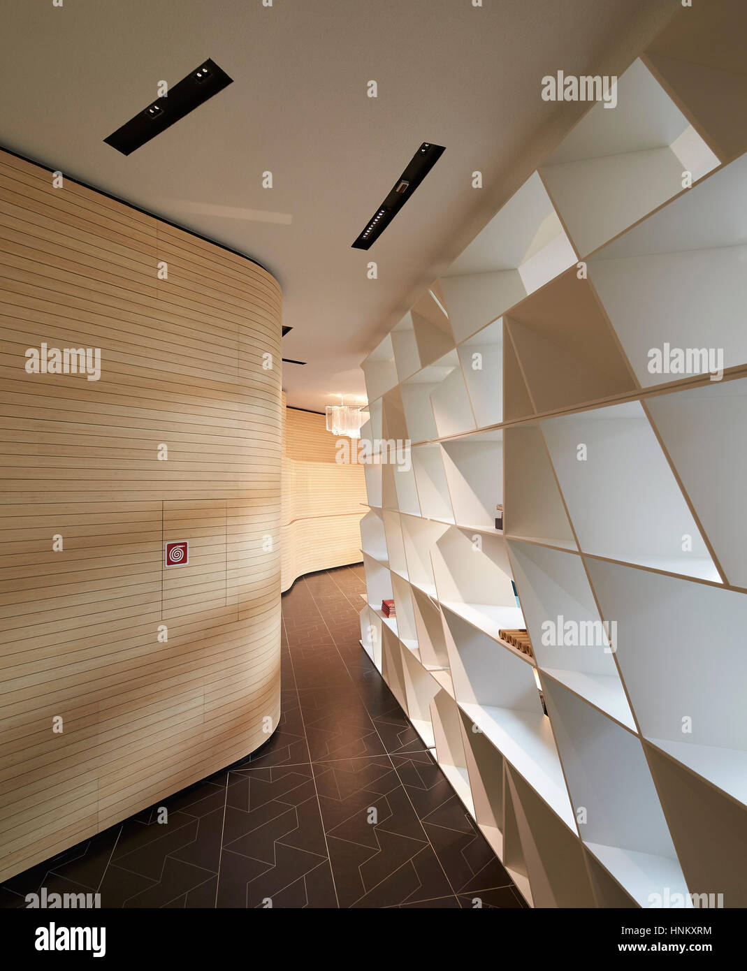 Interior corridor around event space. Milan Expo 2015, Vanke Pavilion ...
