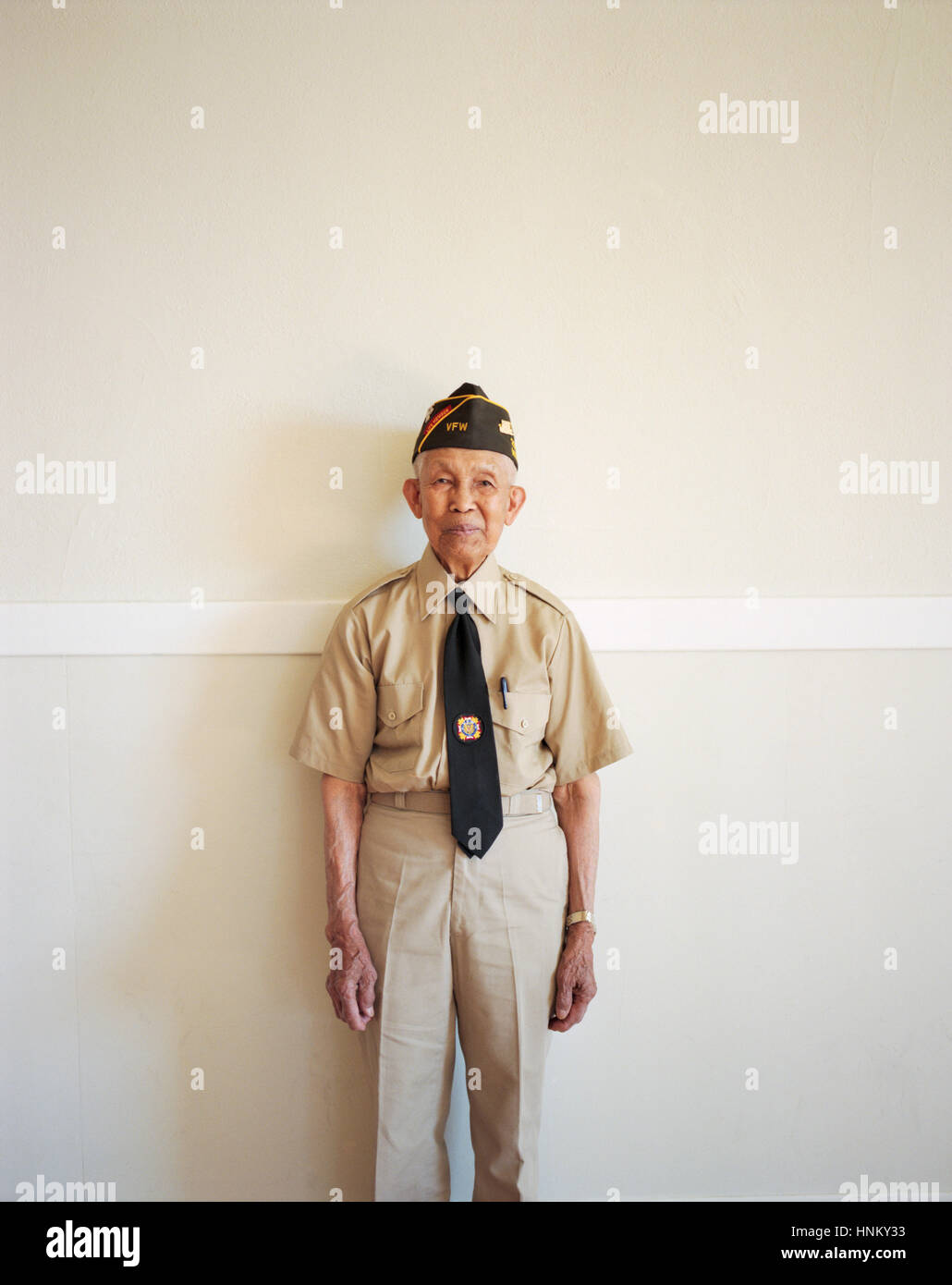 Portrait of elderly WWII veteran Stock Photo - Alamy