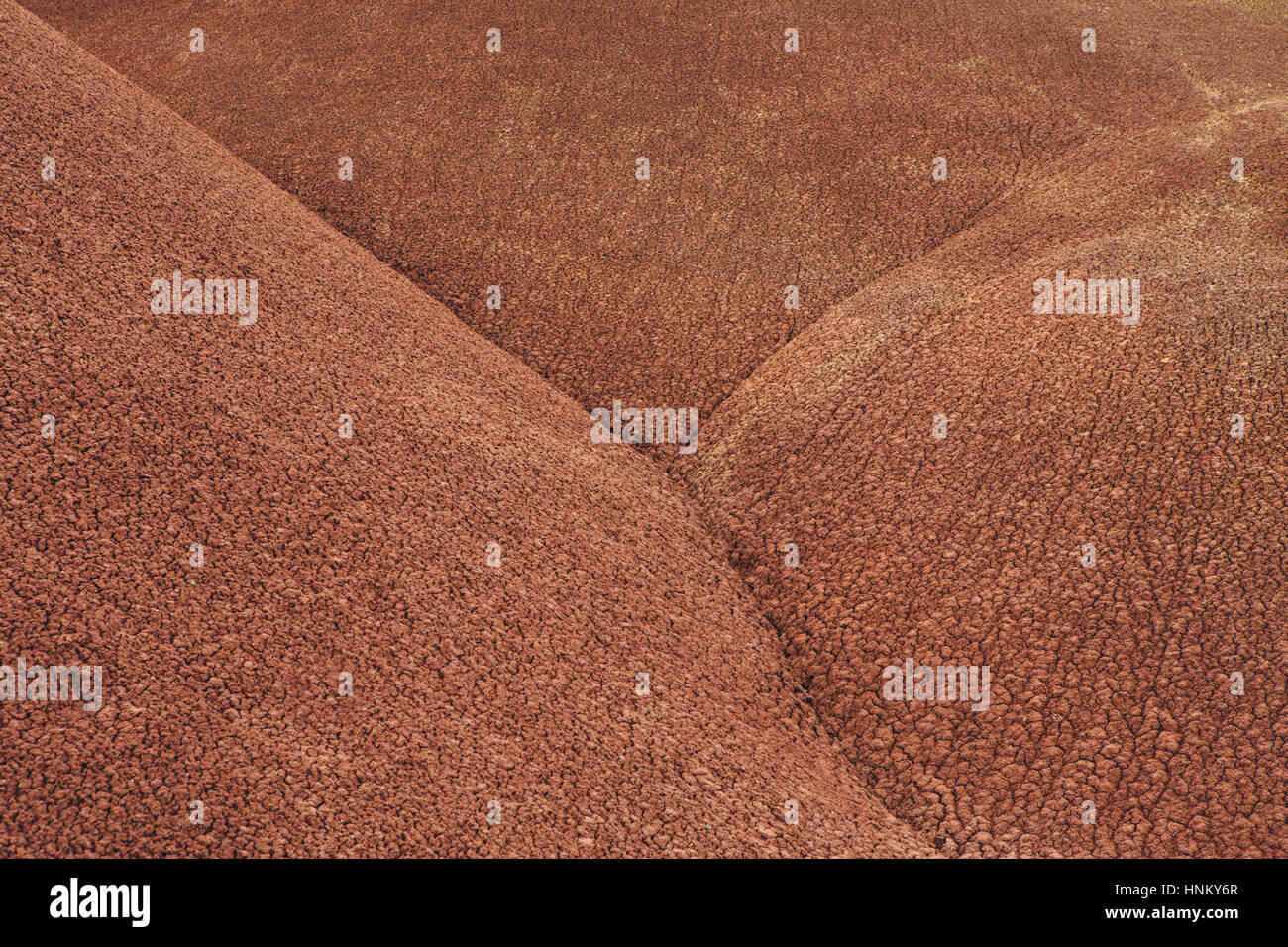 The red rocks of the Painted Desert landscape in the John Day Fossil ...