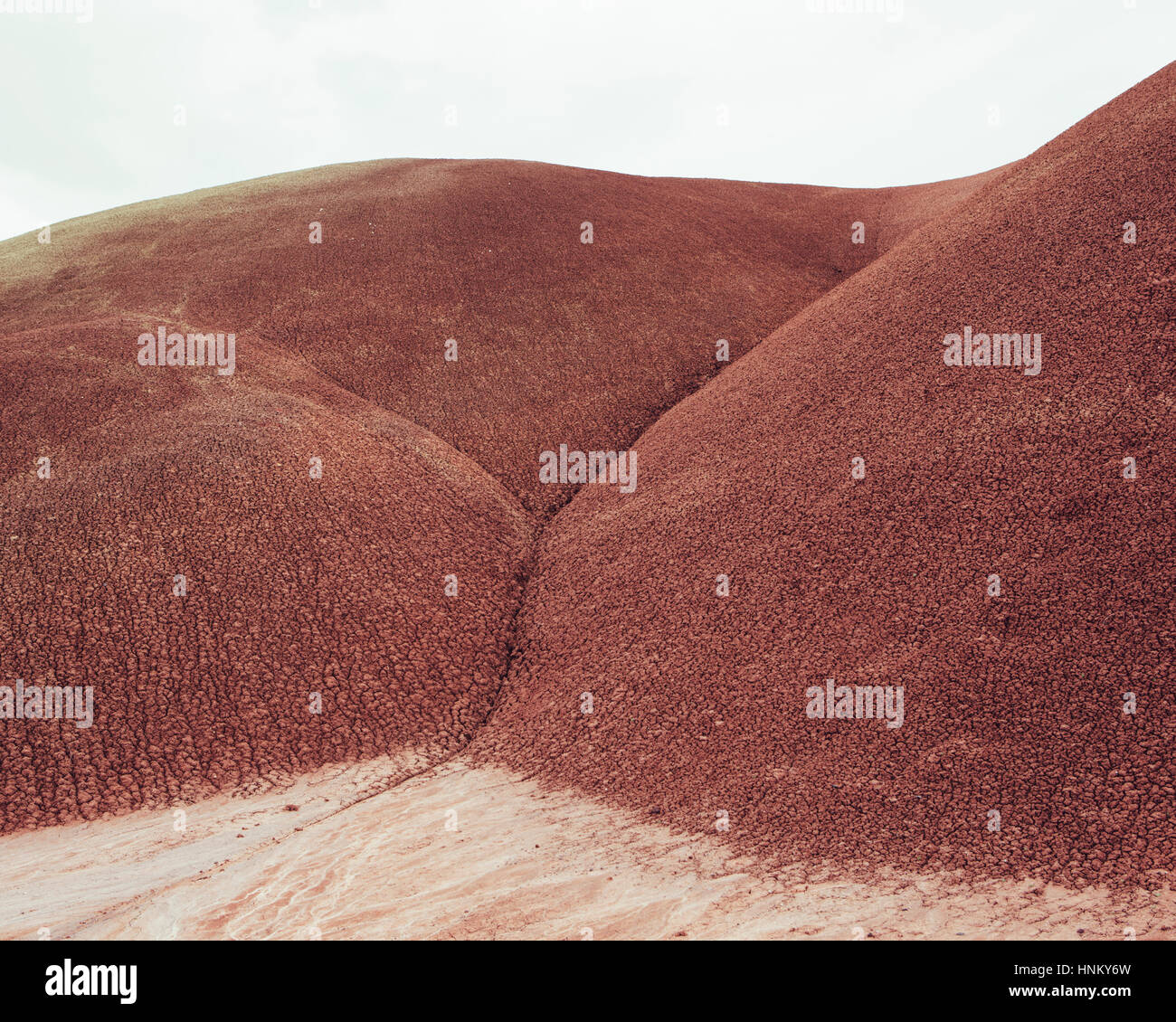 The red rocks of the Painted Desert landscape in the John Day Fossil ...