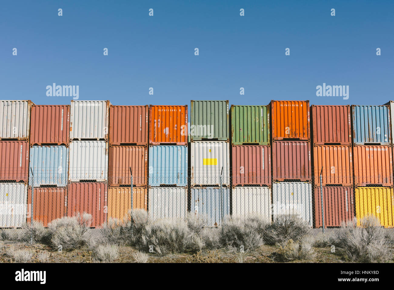 Colorful shipping containers hi-res stock photography and images - Alamy