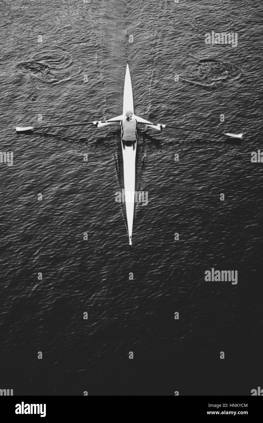 Scull into water Black and White Stock Photos & Images - Alamy