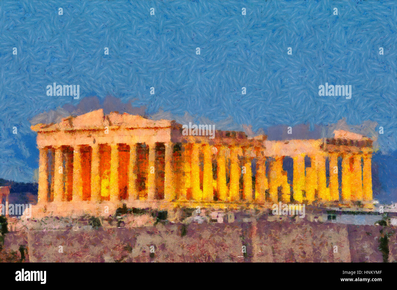 Temple of Parthenon in Acropolis of Athens, Greece Stock Photo - Alamy