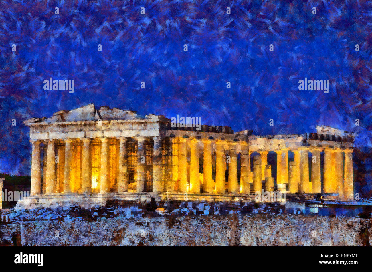 Temple of Parthenon in Acropolis of Athens, Greece Stock Photo - Alamy