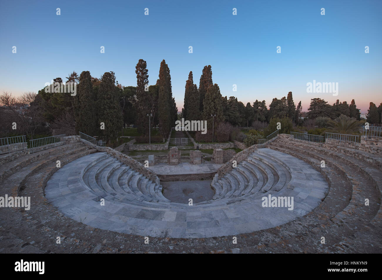 Roman Odeon of Kos Sunset Stock Photo - Alamy
