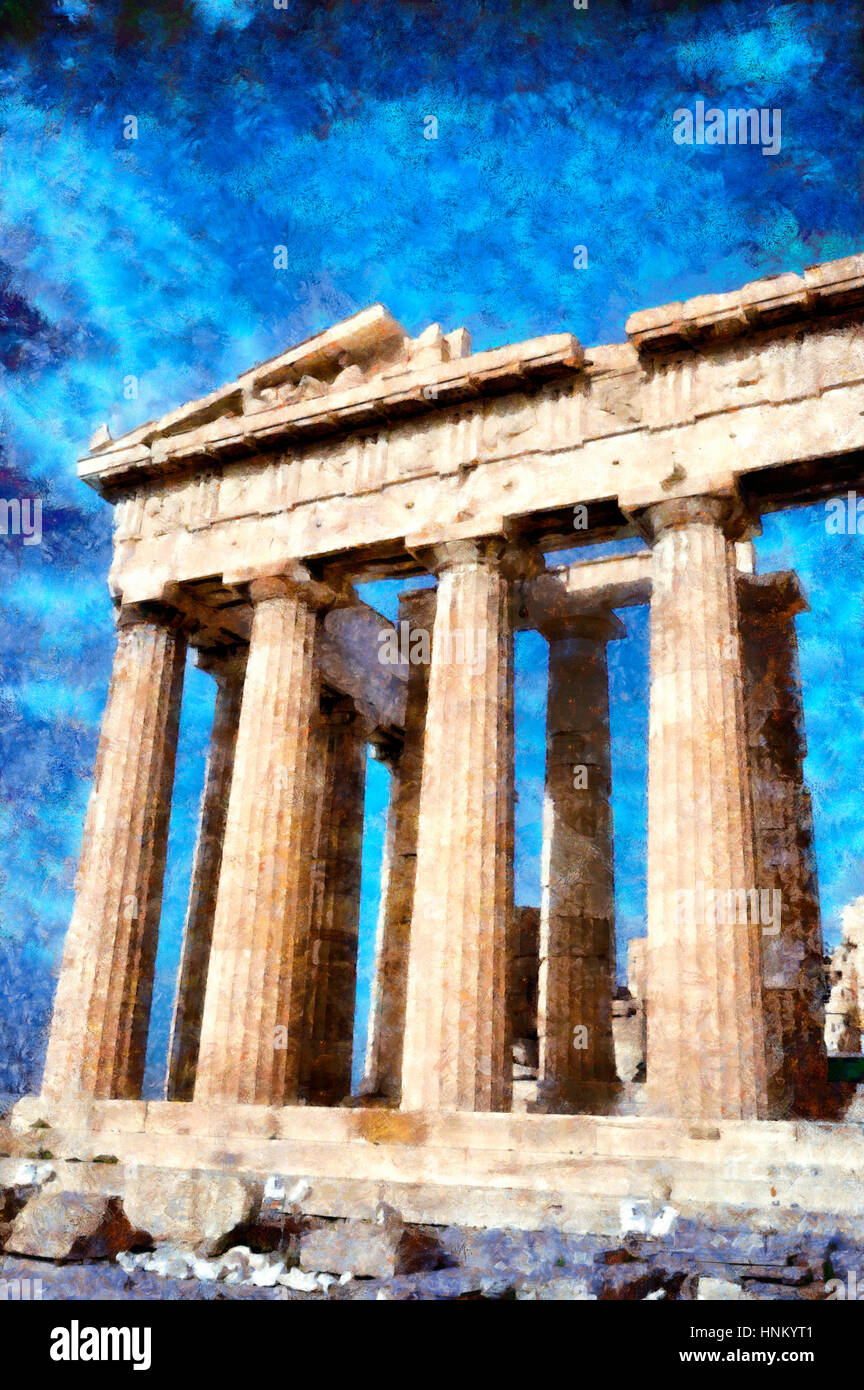 Temple of Parthenon in Acropolis of Athens, Greece Stock Photo - Alamy