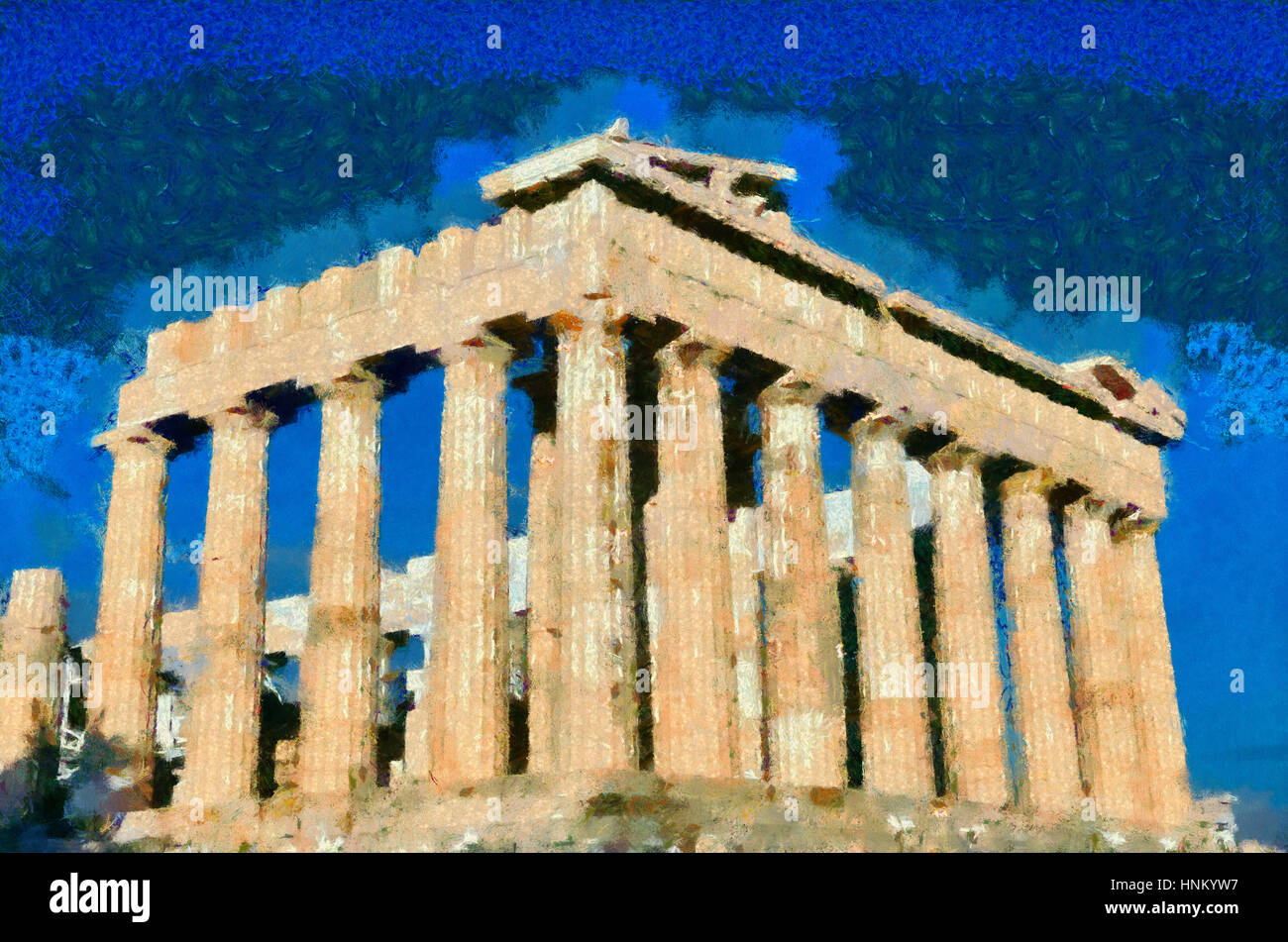 Temple of Parthenon in Acropolis of Athens, Greece Stock Photo - Alamy