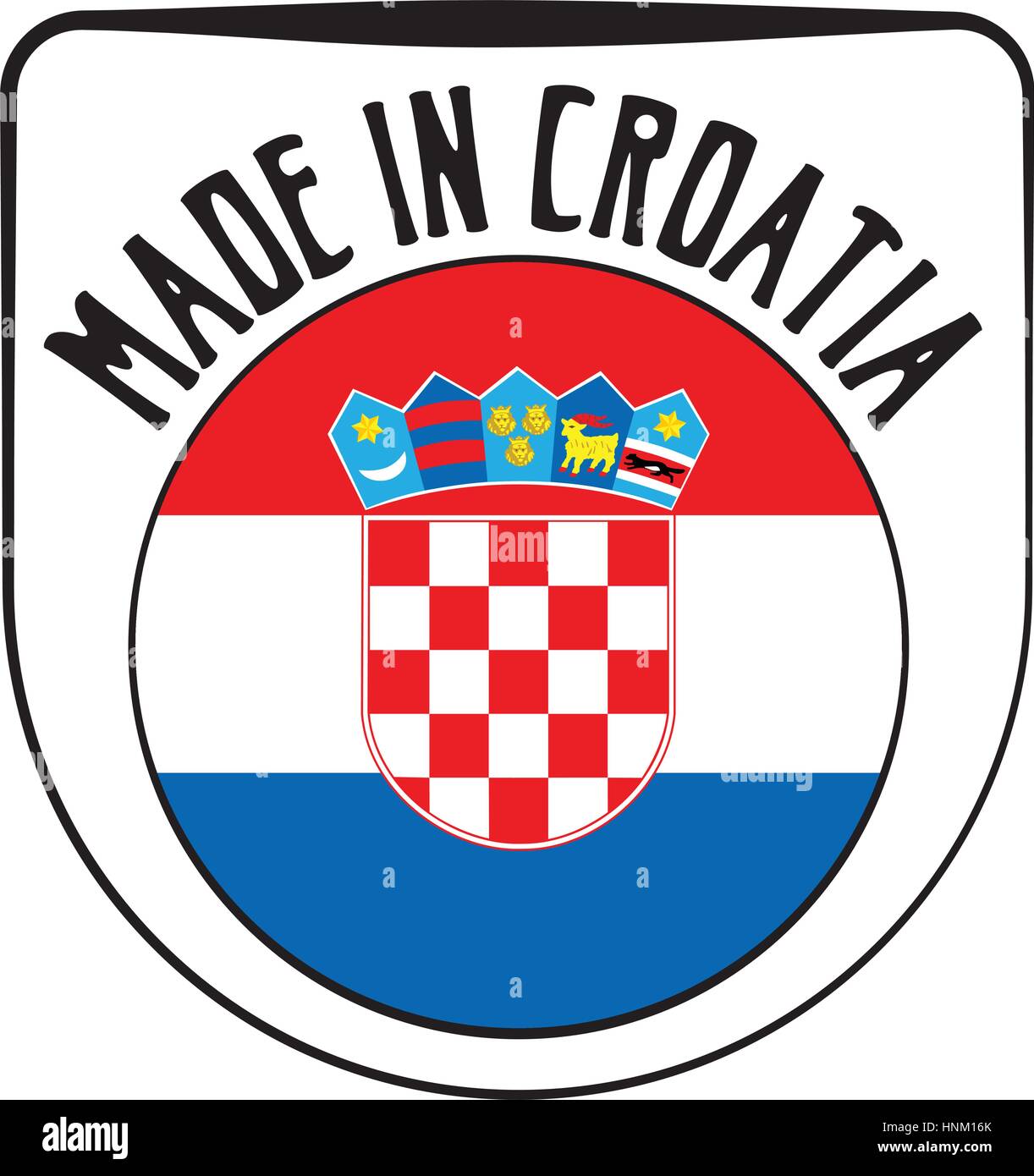 Made in Croatia badge sign. Vector illustration Stock Vector Image ...