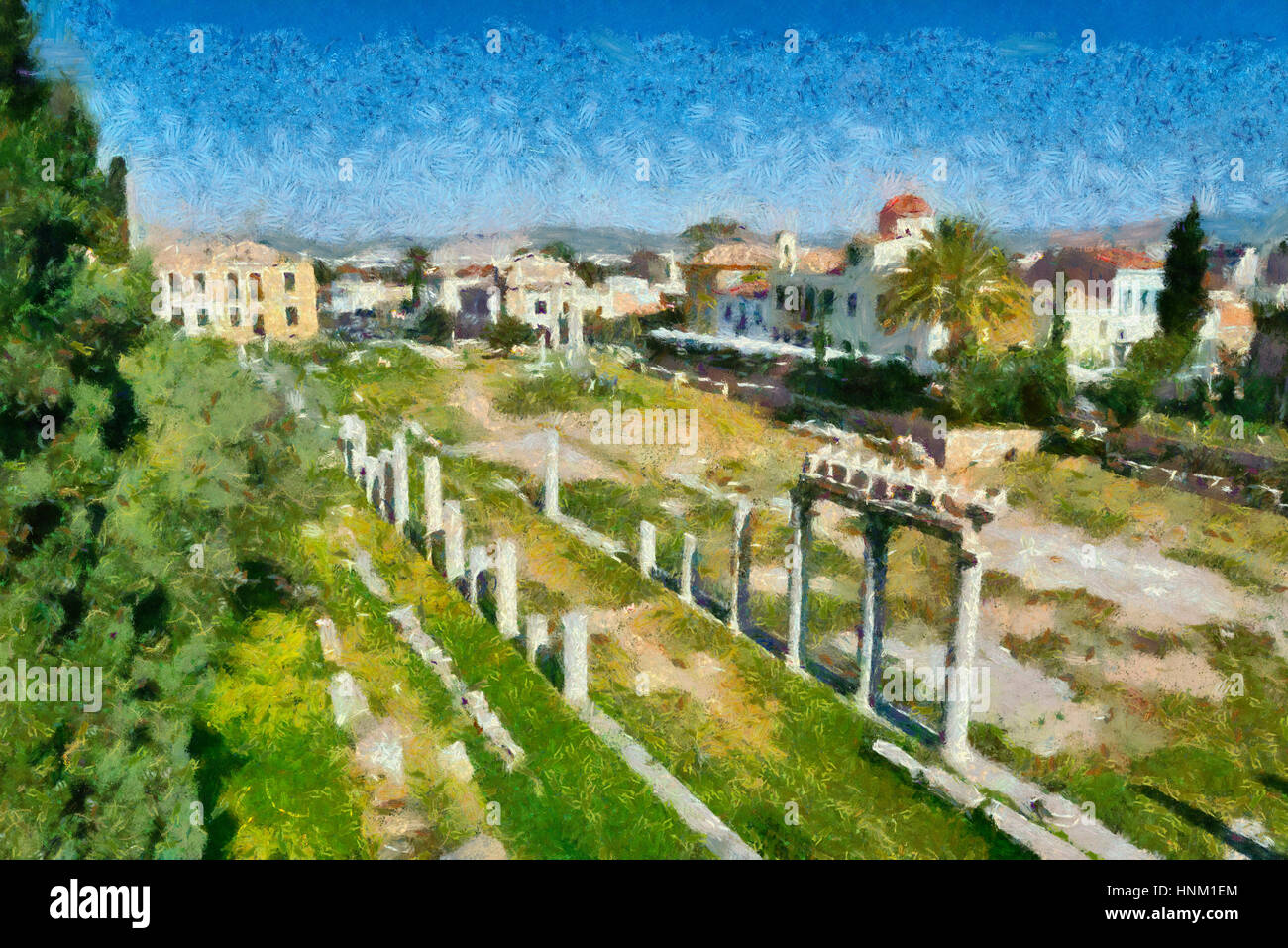 Greek Agora Painting