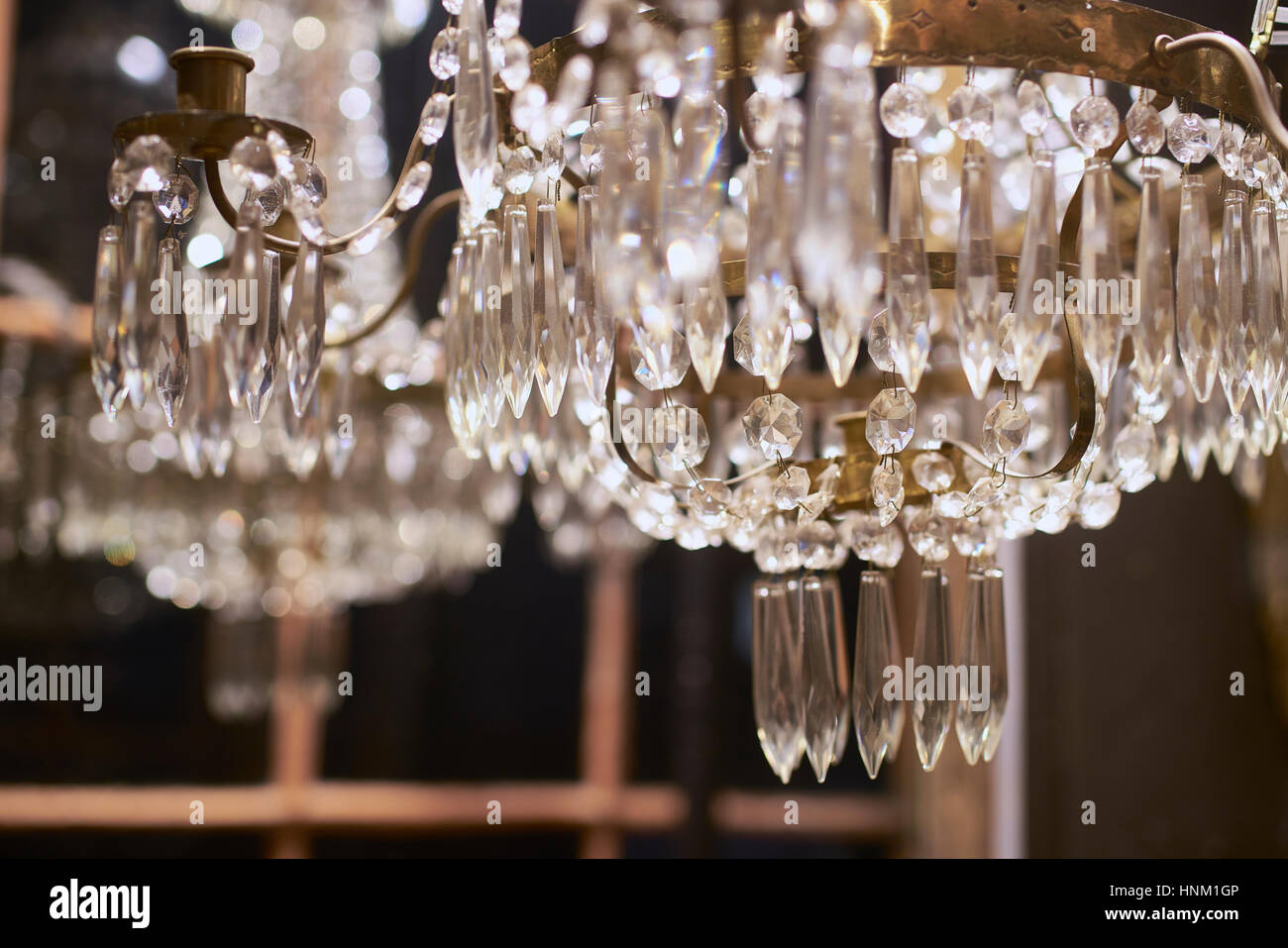 Crystal chandelier hanging hi-res stock photography and images - Alamy