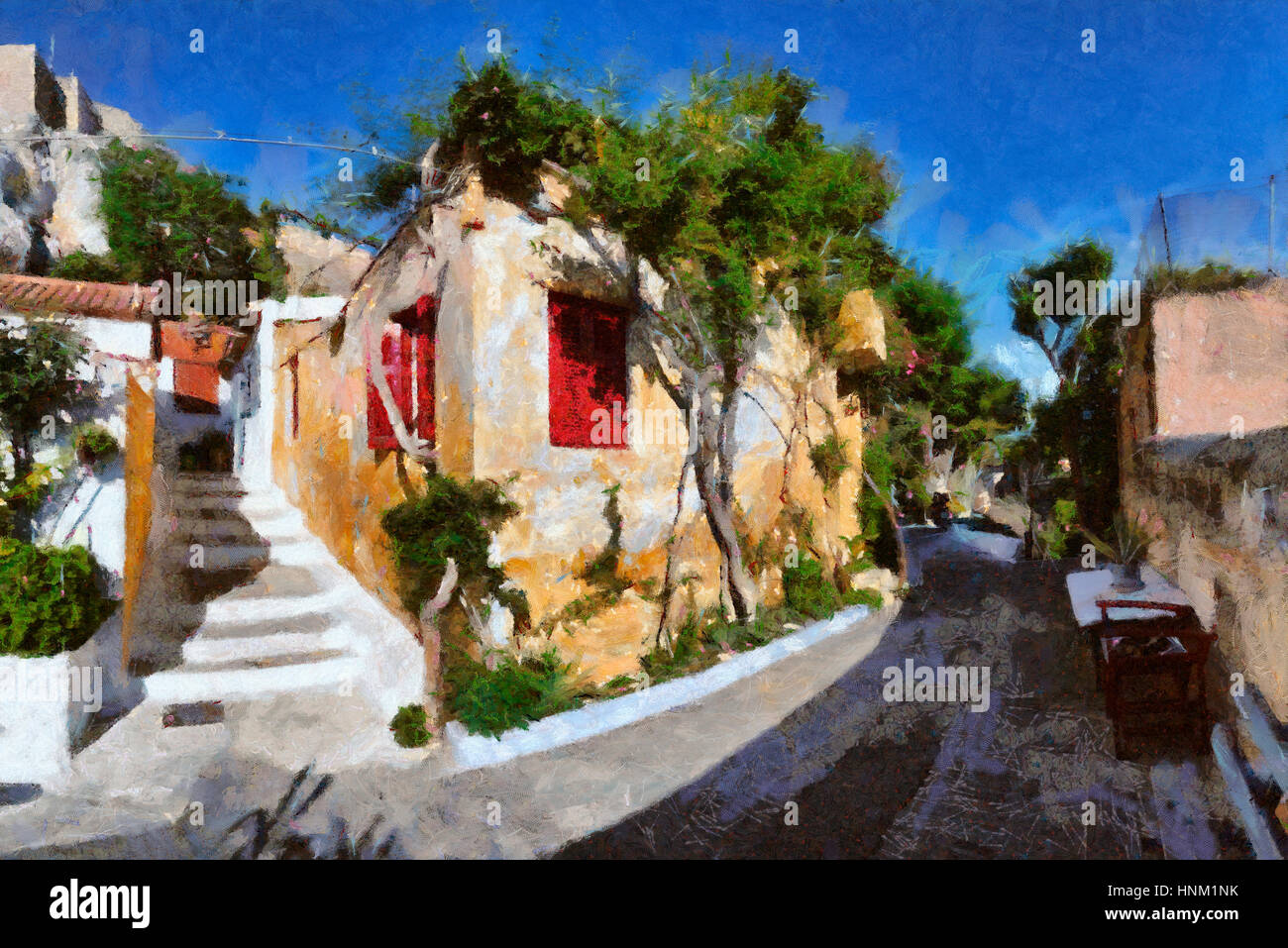 Plaka area in Athens, Greece Stock Photo - Alamy