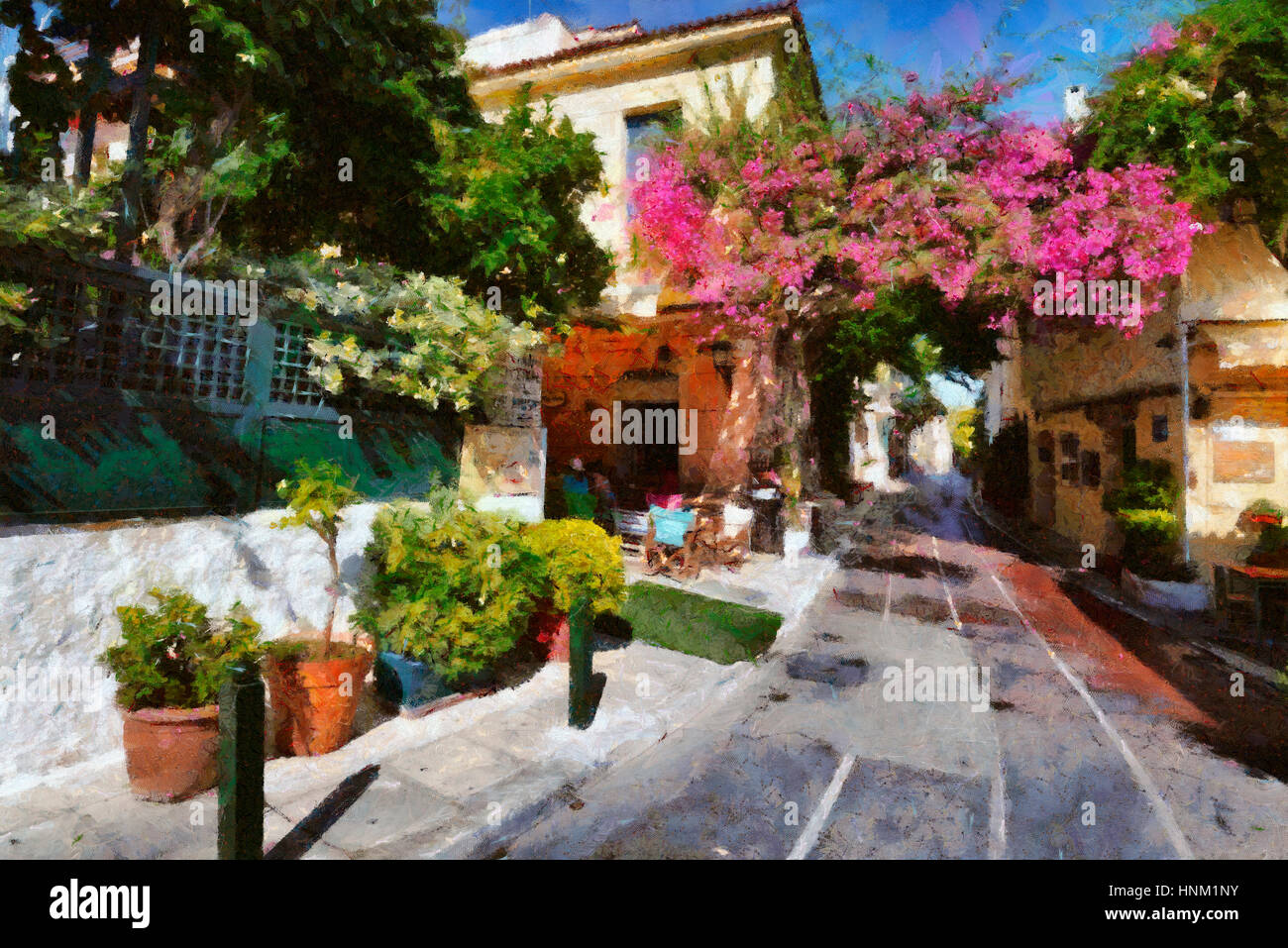 Plaka area in Athens, Greece Stock Photo - Alamy