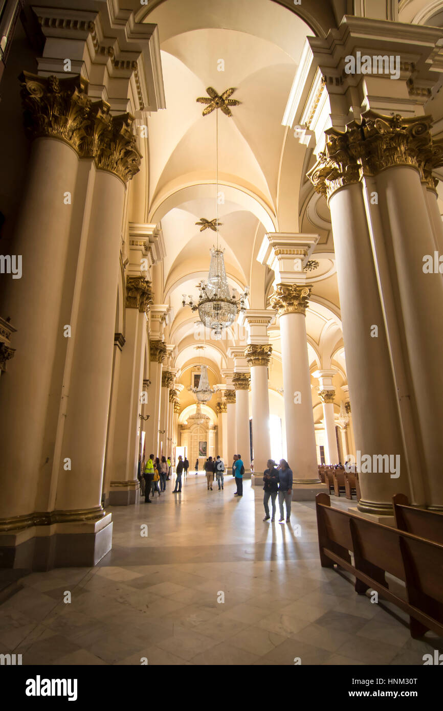 Interior of the Primatial Cathedral of Bogota. Bogota, Colombia Stock ...