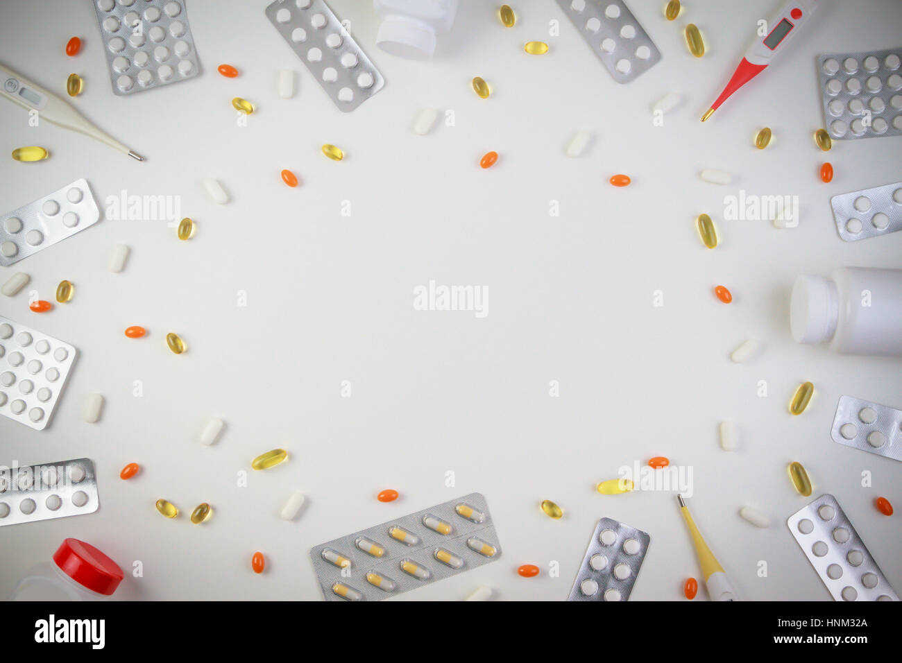 Pills border background. Vitamins, tablets, pills in blister pack drug ...