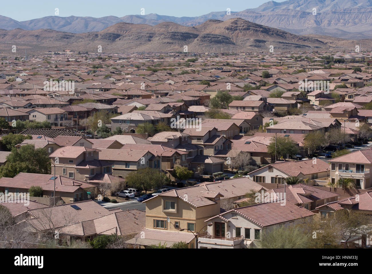 Houses are seen in the suburbs of Las Vegas, Nevada Stock Photo - Alamy
