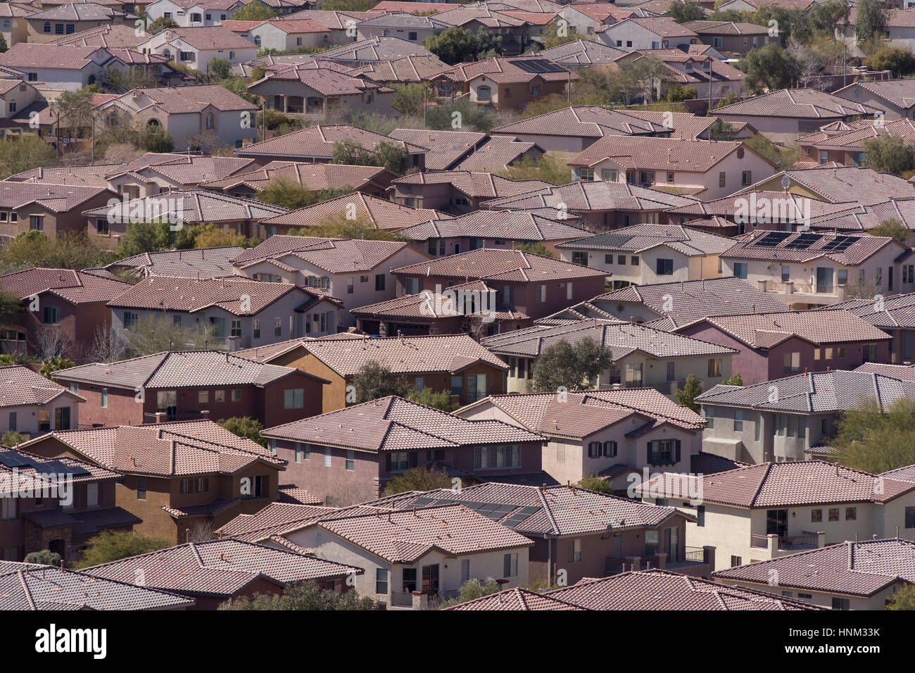Houses are seen in the suburbs of Las Vegas, Nevada Stock Photo - Alamy
