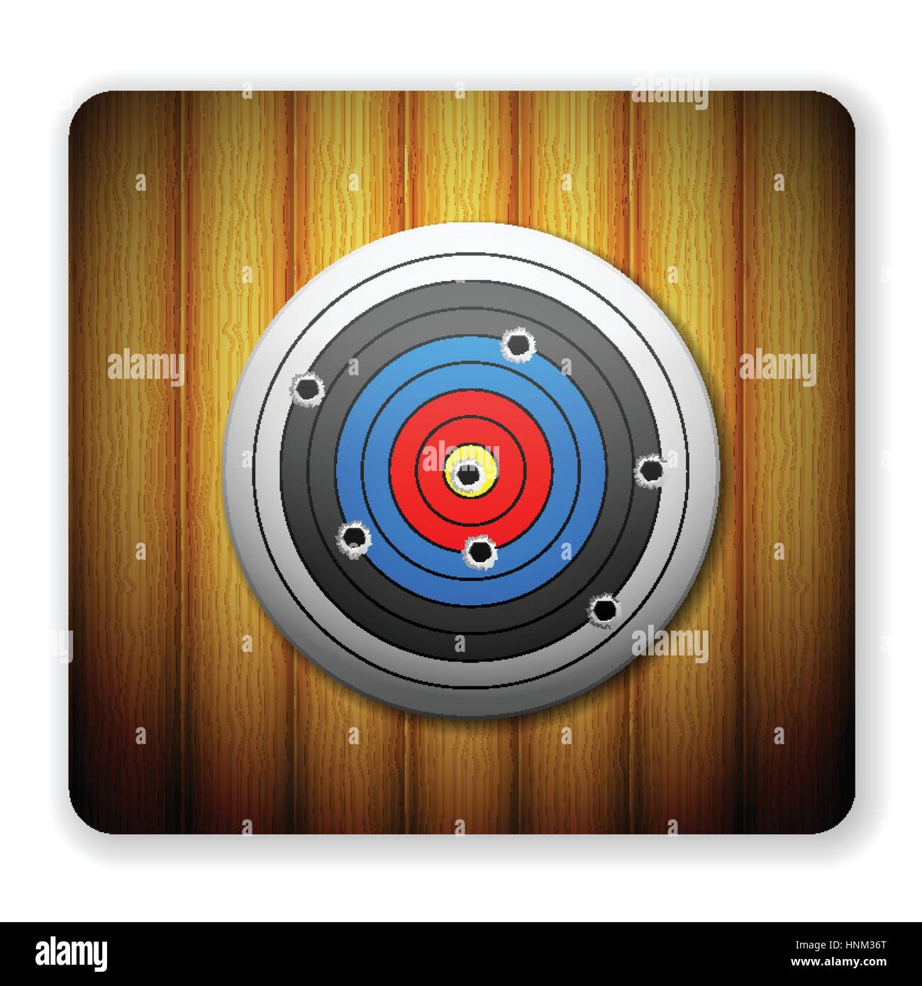 Wooden icon with target on a white background Stock Vector Image & Art ...