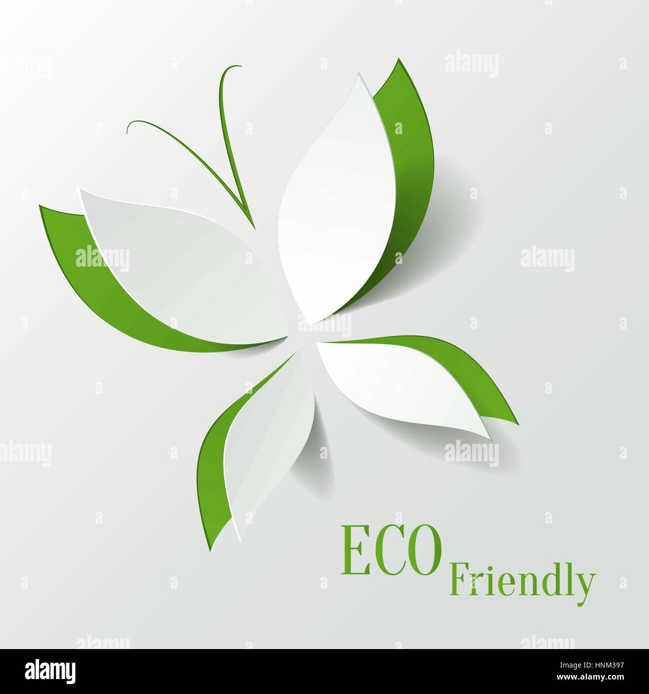 Green leaf origami butterfly hi-res stock photography and images - Alamy