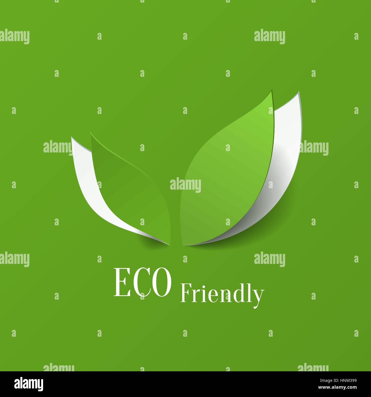 Green eco friendly background - abstract paper leaves Stock Vector ...