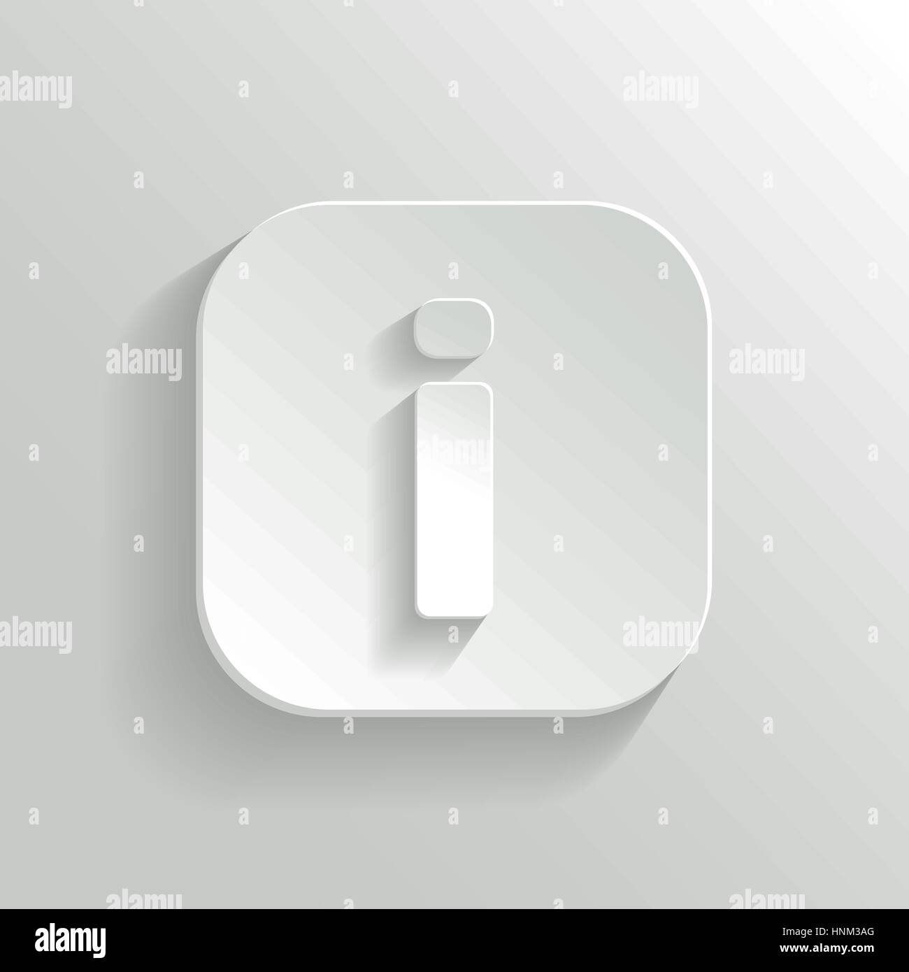 Info icon - vector white app button with shadow Stock Vector Image ...