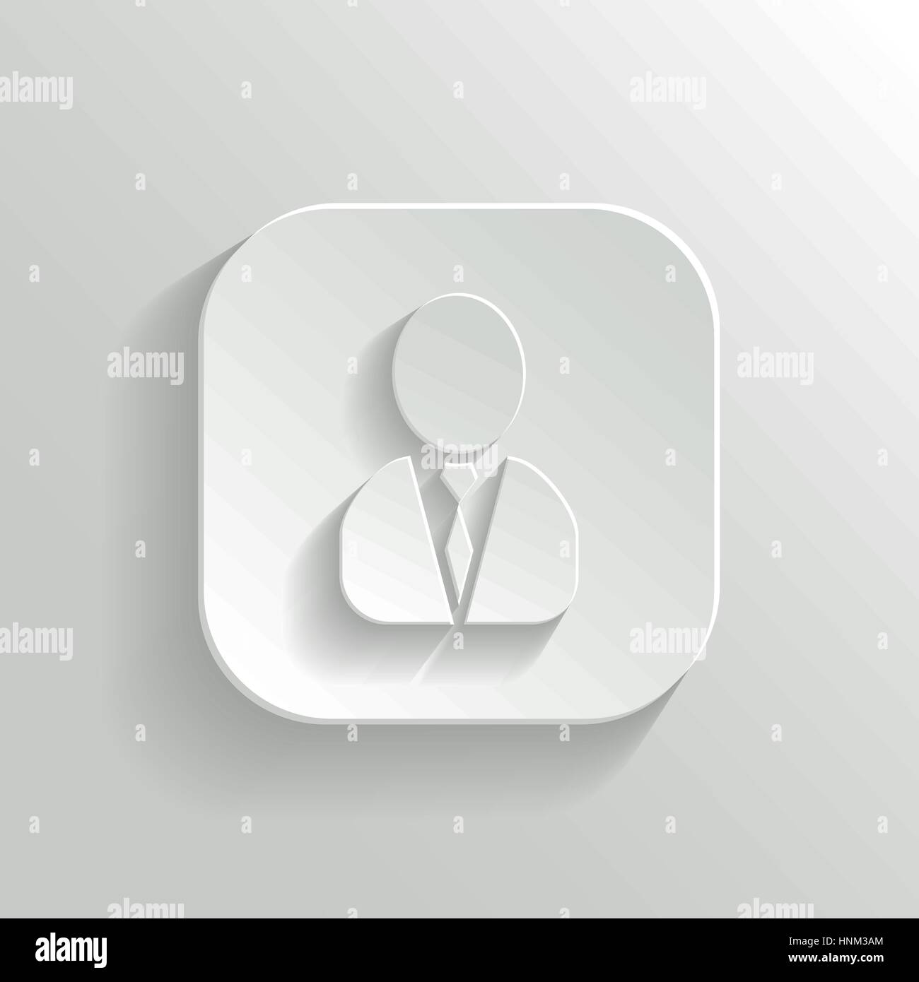 User icon - vector white app button with shadow Stock Vector Image ...