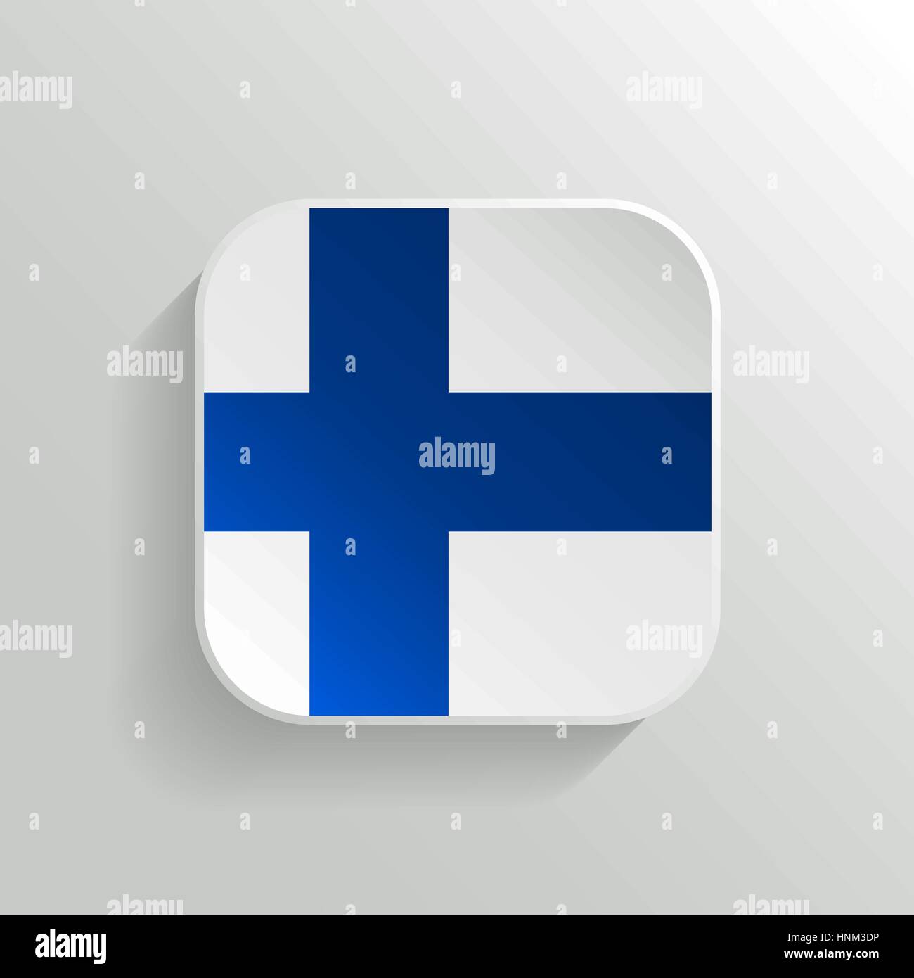 Vector Button - Finland Flag Icon on White Background Stock Vector ...