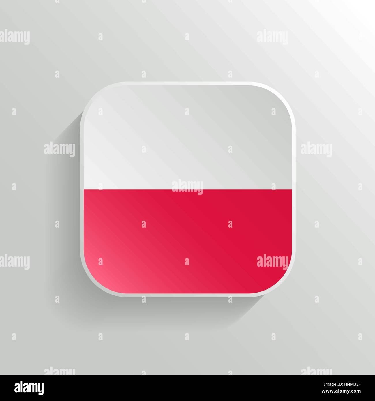 Vector Button - Poland Flag Icon on White Background Stock Vector Image ...