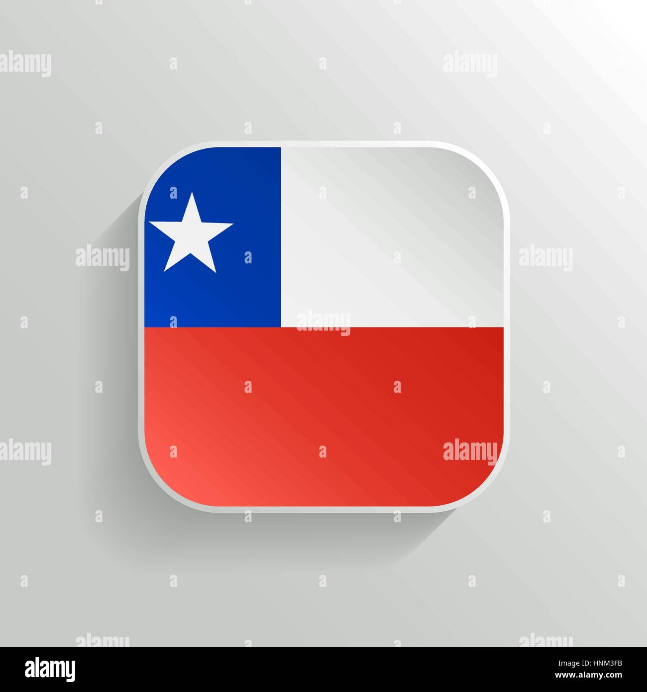 Vector Button - Chile Flag Icon on White Background Stock Vector Image ...