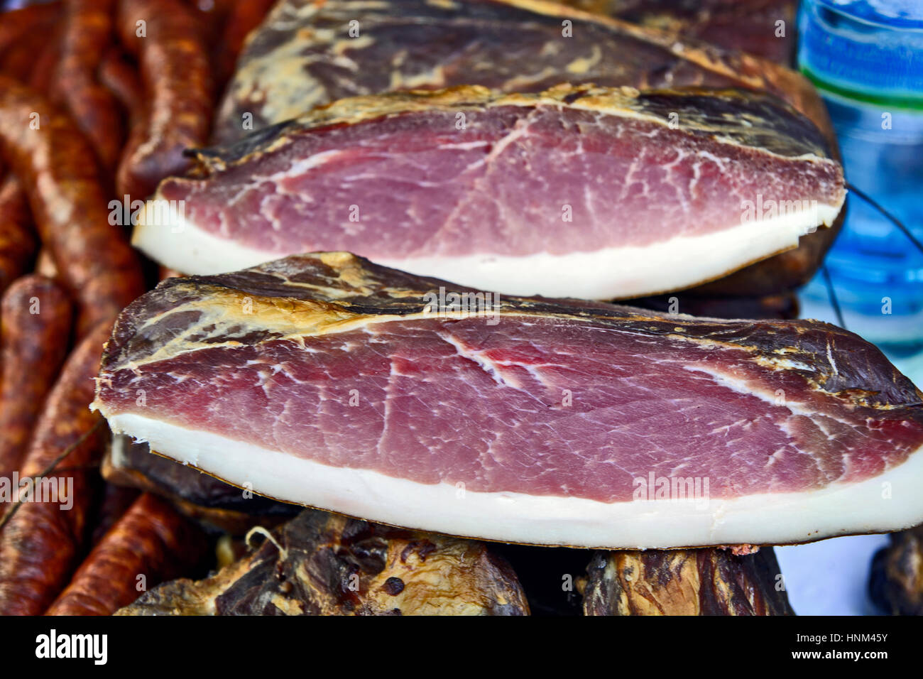 Piece roasted meat ham hi-res stock photography and images - Alamy