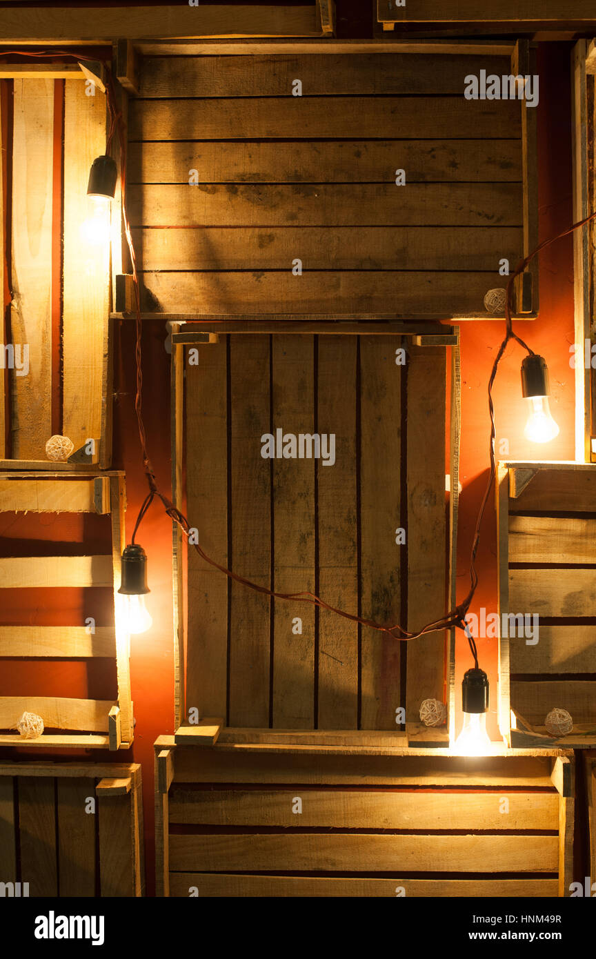 rustic style with lamps in the studio Stock Photo - Alamy