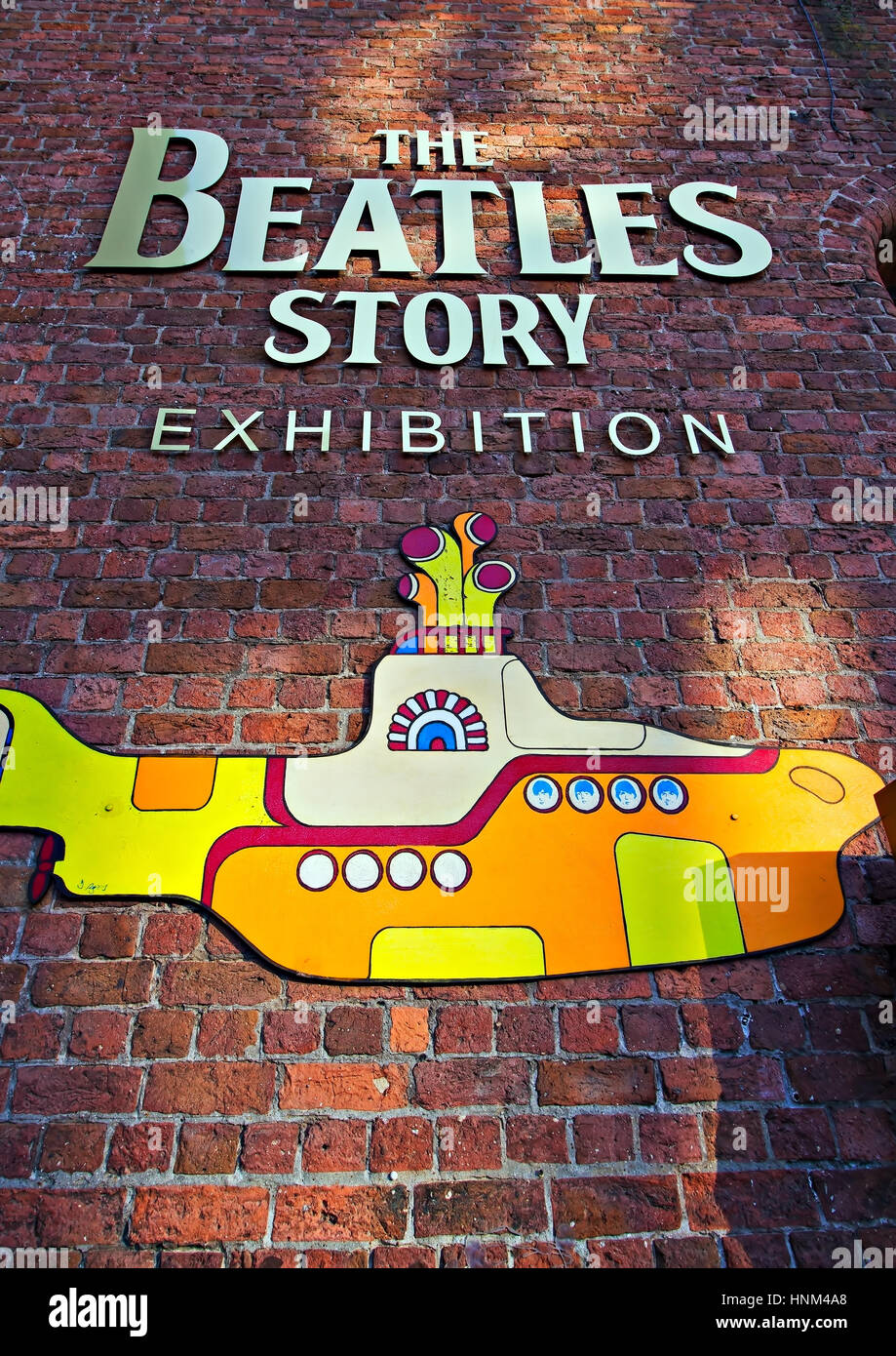 Liverpool UK, 5th JANUARY 2017, The Beatles Story Exhibition Sign, at ...