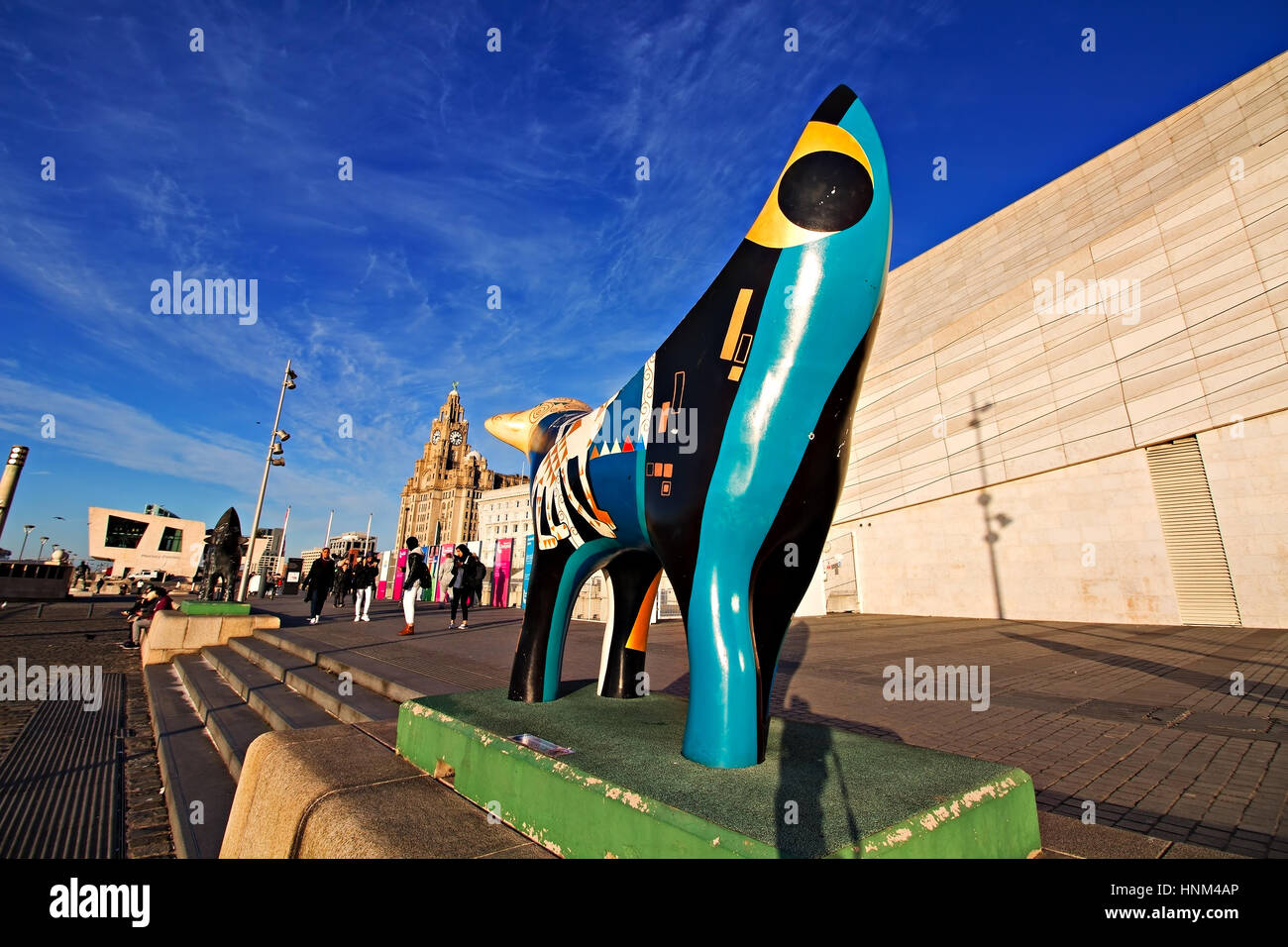 LIVERPOOL UK 5th JANUARY 2017. Superlambanana sculpture on Liverpool ...