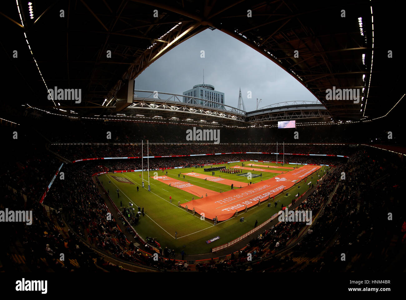 General view of the Principality Stadium during the RBS 6 Nations match ...